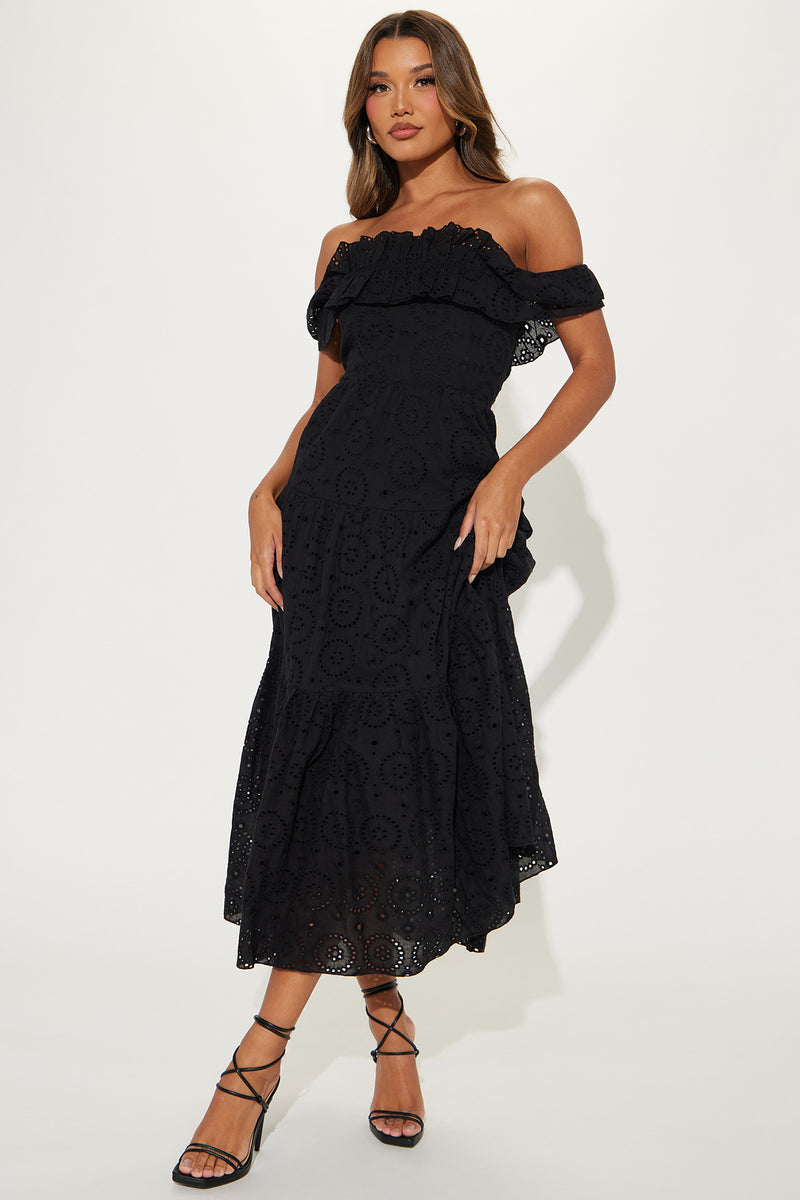 Stephanie Tiered Maxi Dress - Black | Fashion Nova, Dresses | Fashion Nova