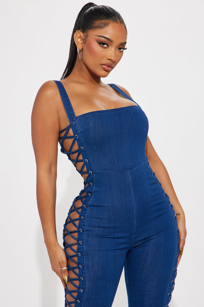 Perfect Symphony Denim Jumpsuit - Dark Wash | Fashion Nova, Jumpsuits | Fashion Nova