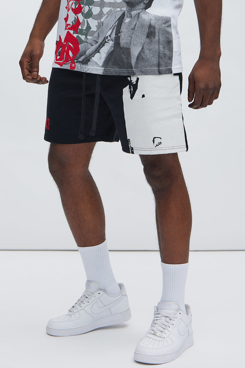 Scarface Shorts - Black | Fashion Nova, Mens Fleece Bottoms | Fashion Nova