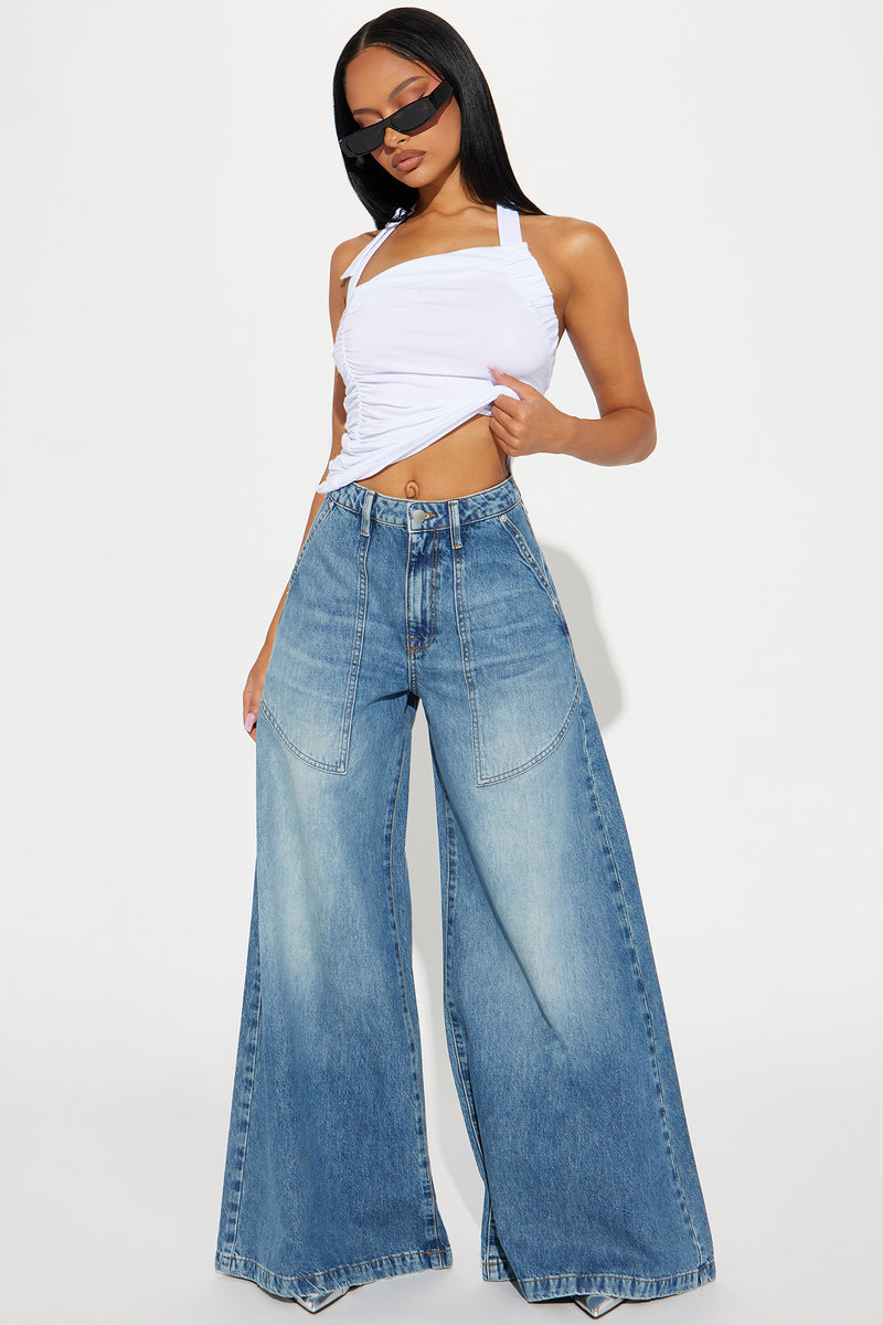 Now Playing Palazzo Jeans - Medium Wash | Fashion Nova, Jeans | Fashion ...
