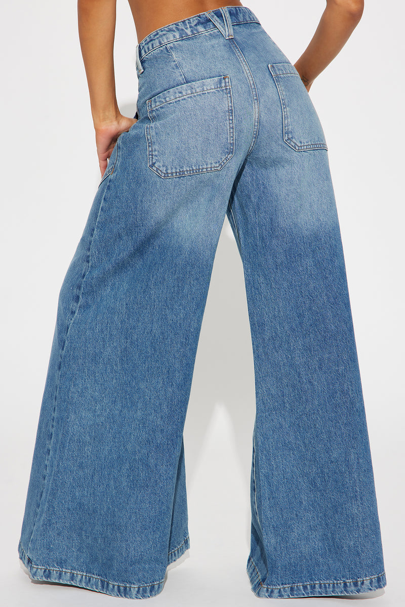 Now Playing Palazzo Jeans - Medium Wash | Fashion Nova, Jeans | Fashion ...