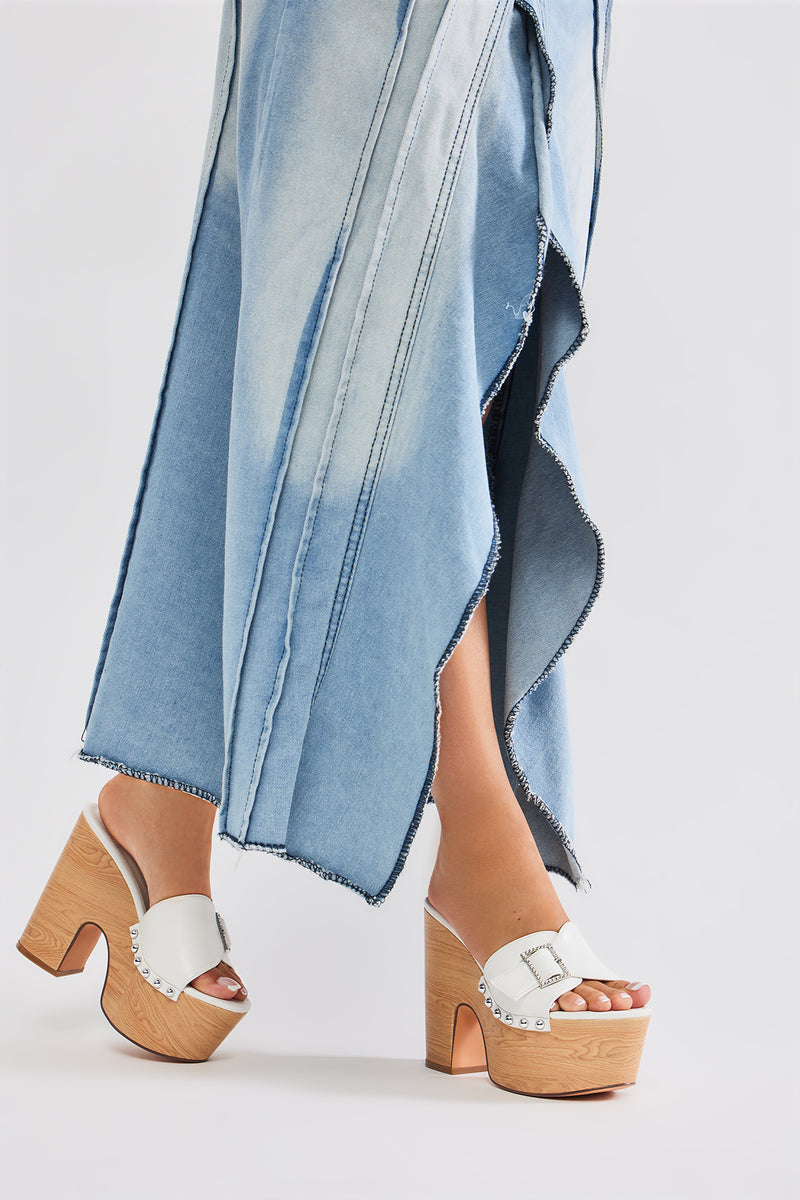 Shae Platform Mules - White | Fashion Nova, Shoes | Fashion Nova