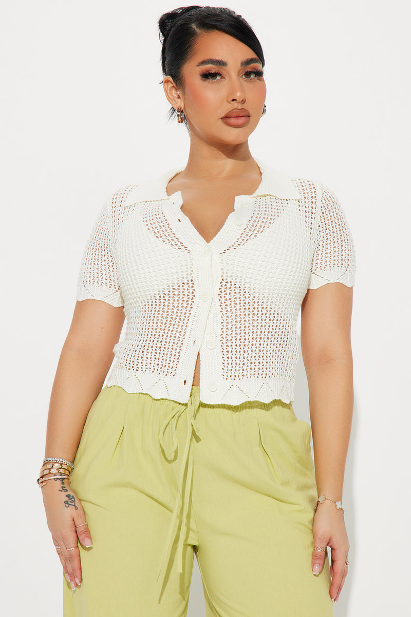 Jazzy Sweater Shirt - Ivory | Fashion Nova, Sweaters | Fashion Nova