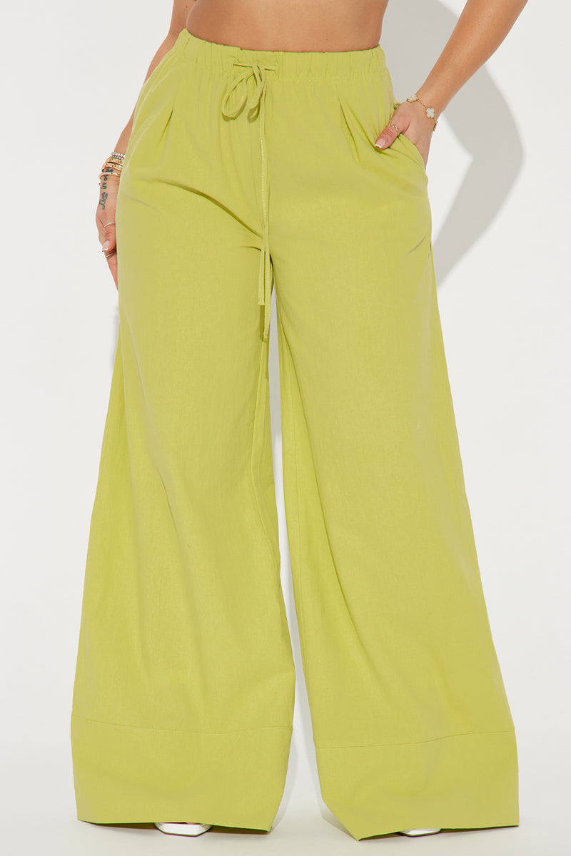 Relaxed Vibes Linen Wide Leg Pant - Chartreuse | Fashion Nova, Pants ...