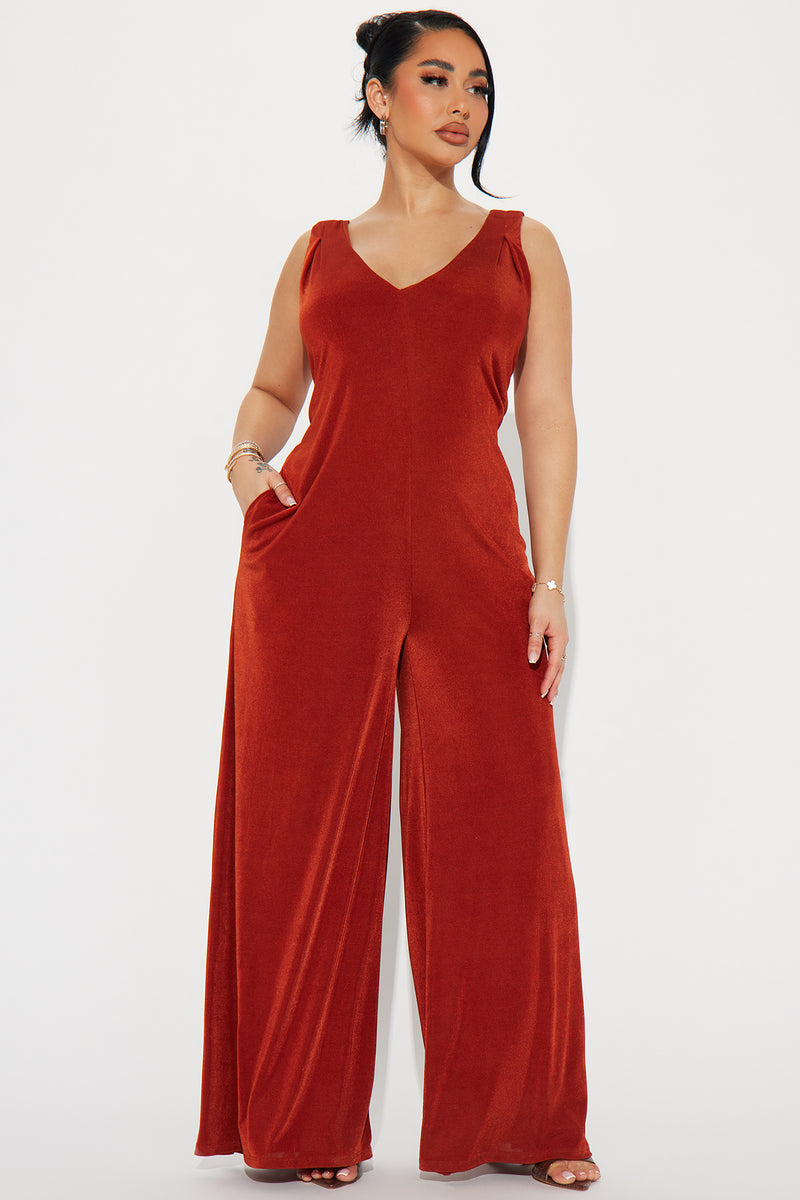 Keep It Going Slinky Jumpsuit - Rust | Fashion Nova, Jumpsuits ...