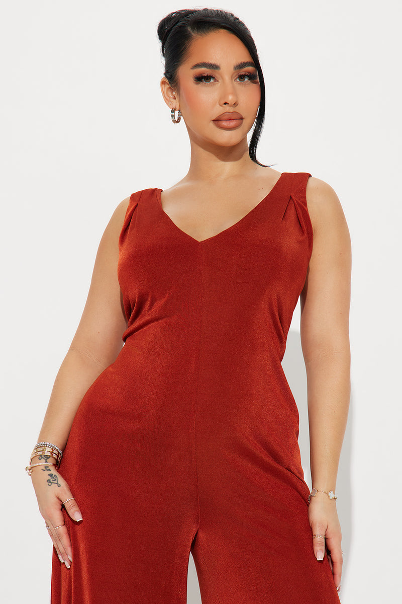 Keep It Going Slinky Jumpsuit - Rust | Fashion Nova, Jumpsuits ...