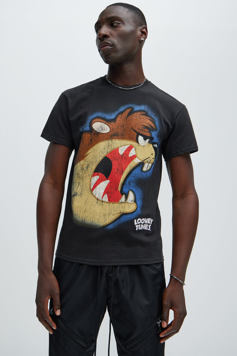 Big Face Taz Short Sleeve Tee - Black | Fashion Nova, Mens Graphic Tees ...