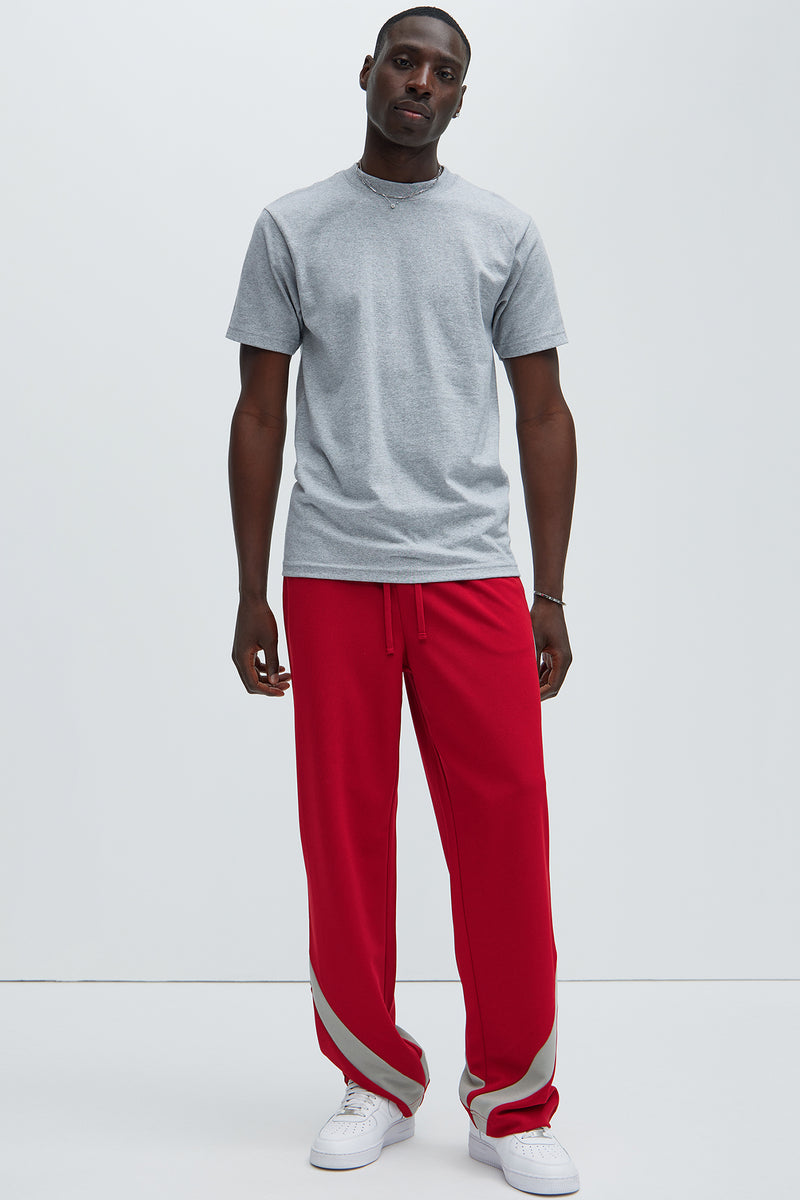 Zedric Relaxed Track Pants - Red | Fashion Nova, Mens Pants | Fashion Nova