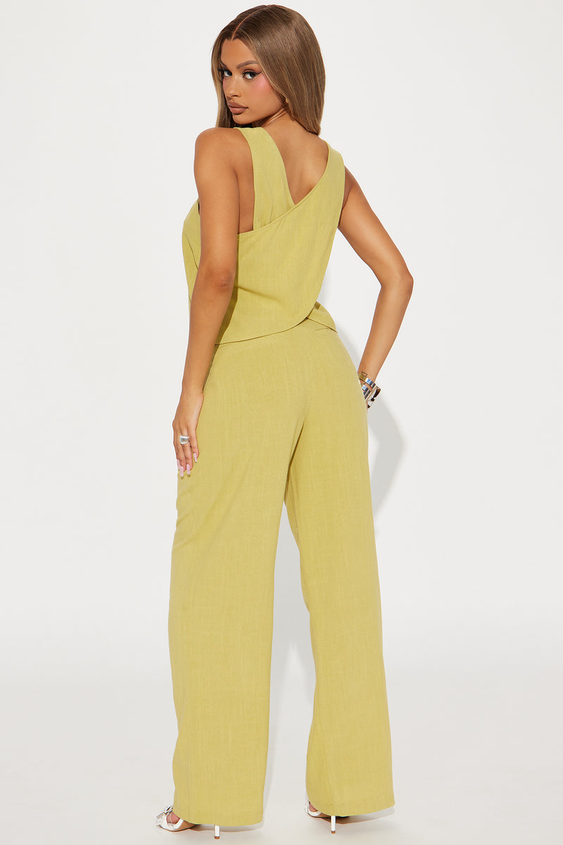 Lory Linen Pant Set - Chartreuse | Fashion Nova, Matching Sets ...