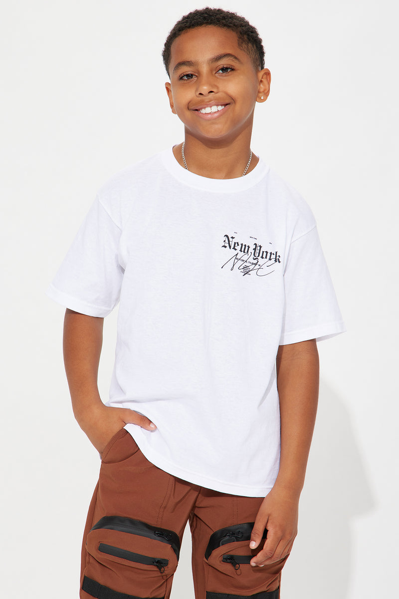 Mini New York Script Tee - White | Fashion Nova, Kids Tops & T-Shirts ...