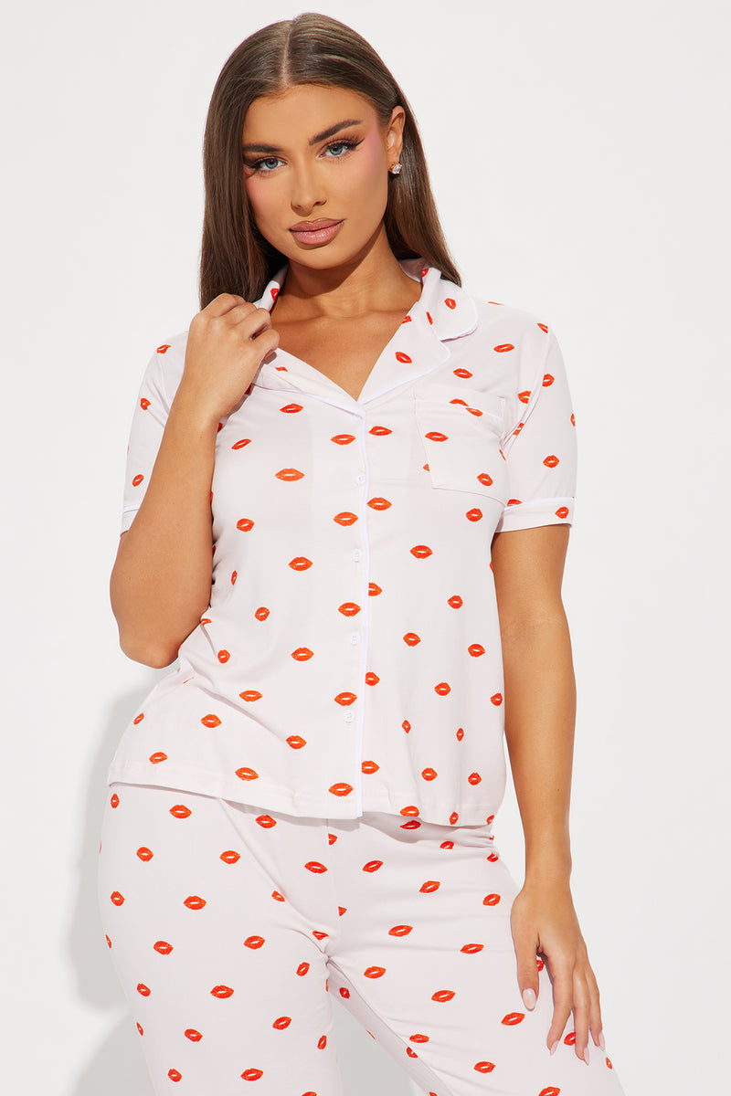 Kissing You PJ Pant Set - Pink/combo | Fashion Nova, Lingerie & Sleepwear | Fashion Nova