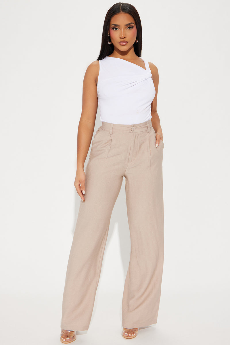 Vivianne Textured Trouser - Taupe | Fashion Nova, Pants | Fashion Nova