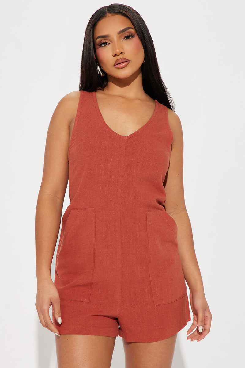 One Take Romper - Rust | Fashion Nova, Rompers | Fashion Nova