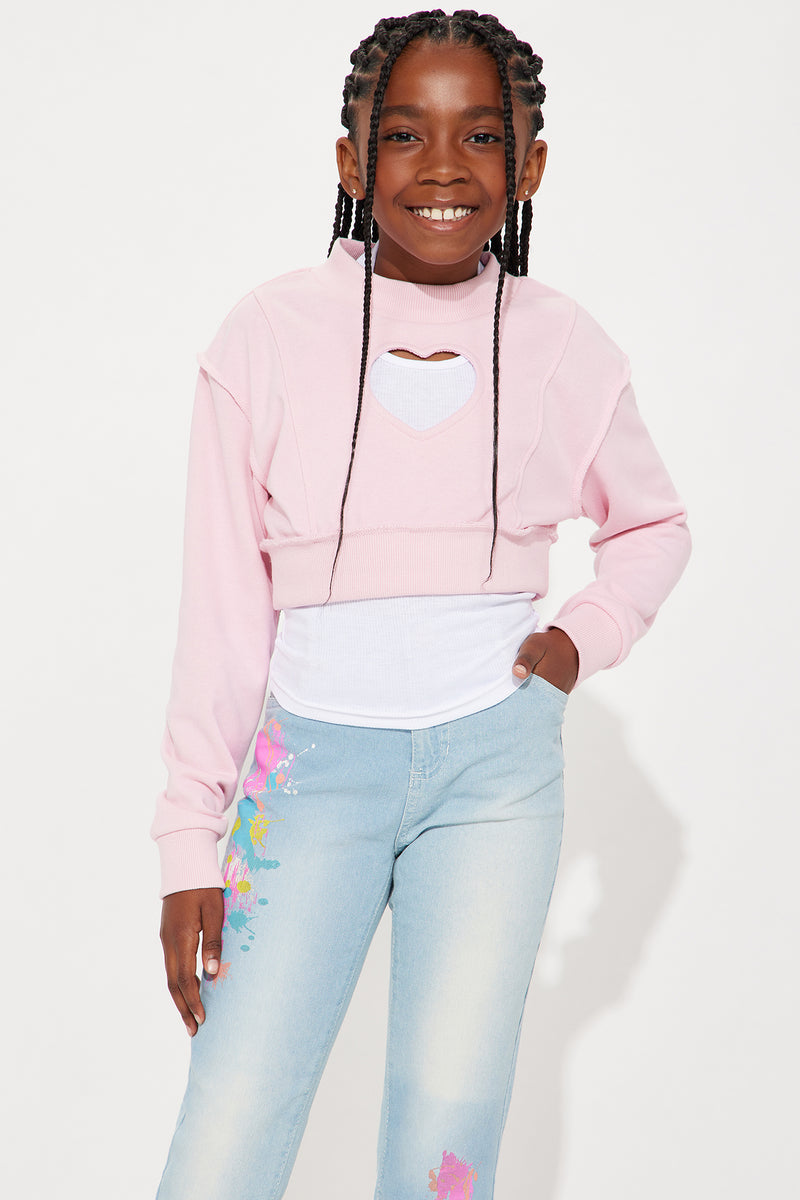 Mini Break It Down Cut Out Long Sleeve - Pink | Fashion Nova, Kids ...
