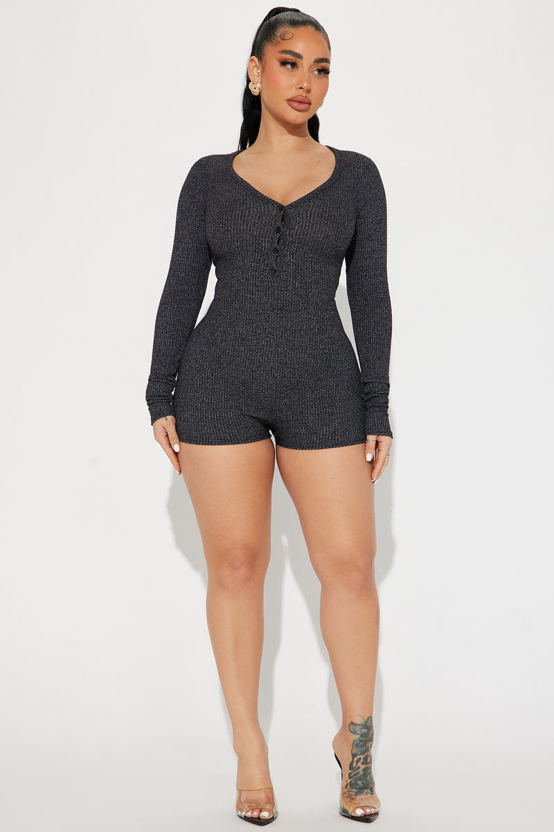Up Till' Dawn Romper - Black | Fashion Nova, Rompers | Fashion Nova