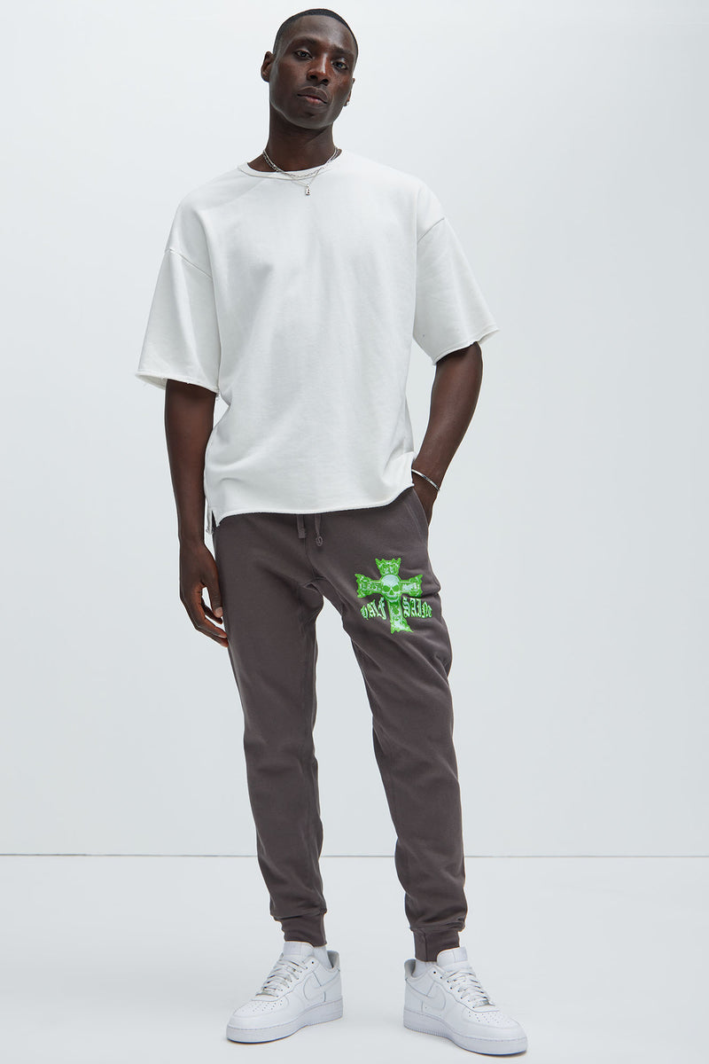 Half Saint Jogger - Charcoal | Fashion Nova, Mens Fleece Bottoms ...