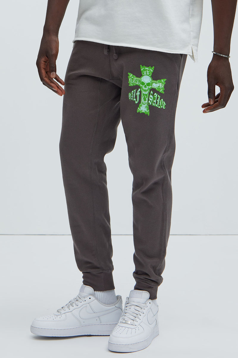 Half Saint Jogger - Charcoal | Fashion Nova, Mens Fleece Bottoms ...