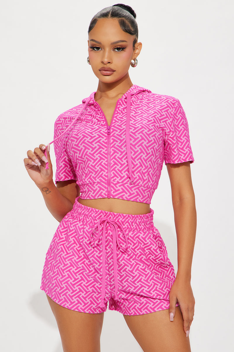 Down To Lounge Short Set - Pink | Fashion Nova, Matching Sets | Fashion ...