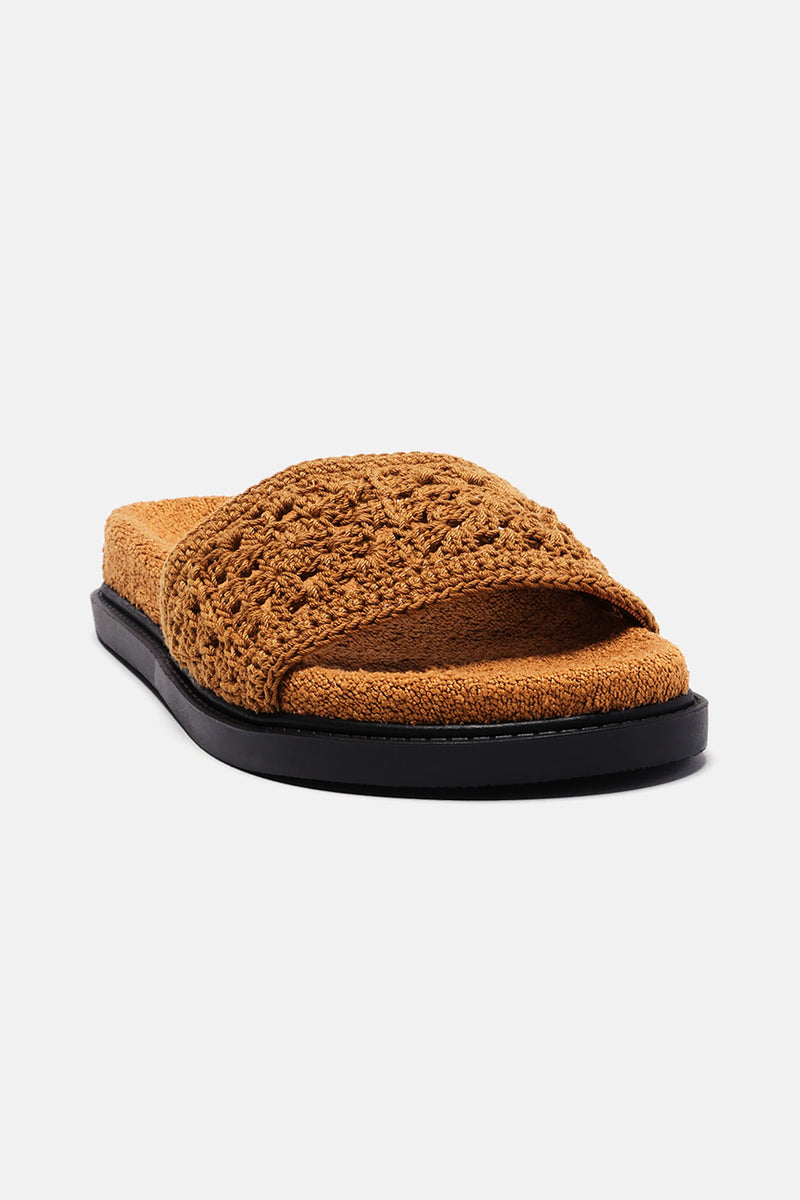 Laid Back Vacay Crochet Slides - Tan | Fashion Nova, Shoes | Fashion Nova