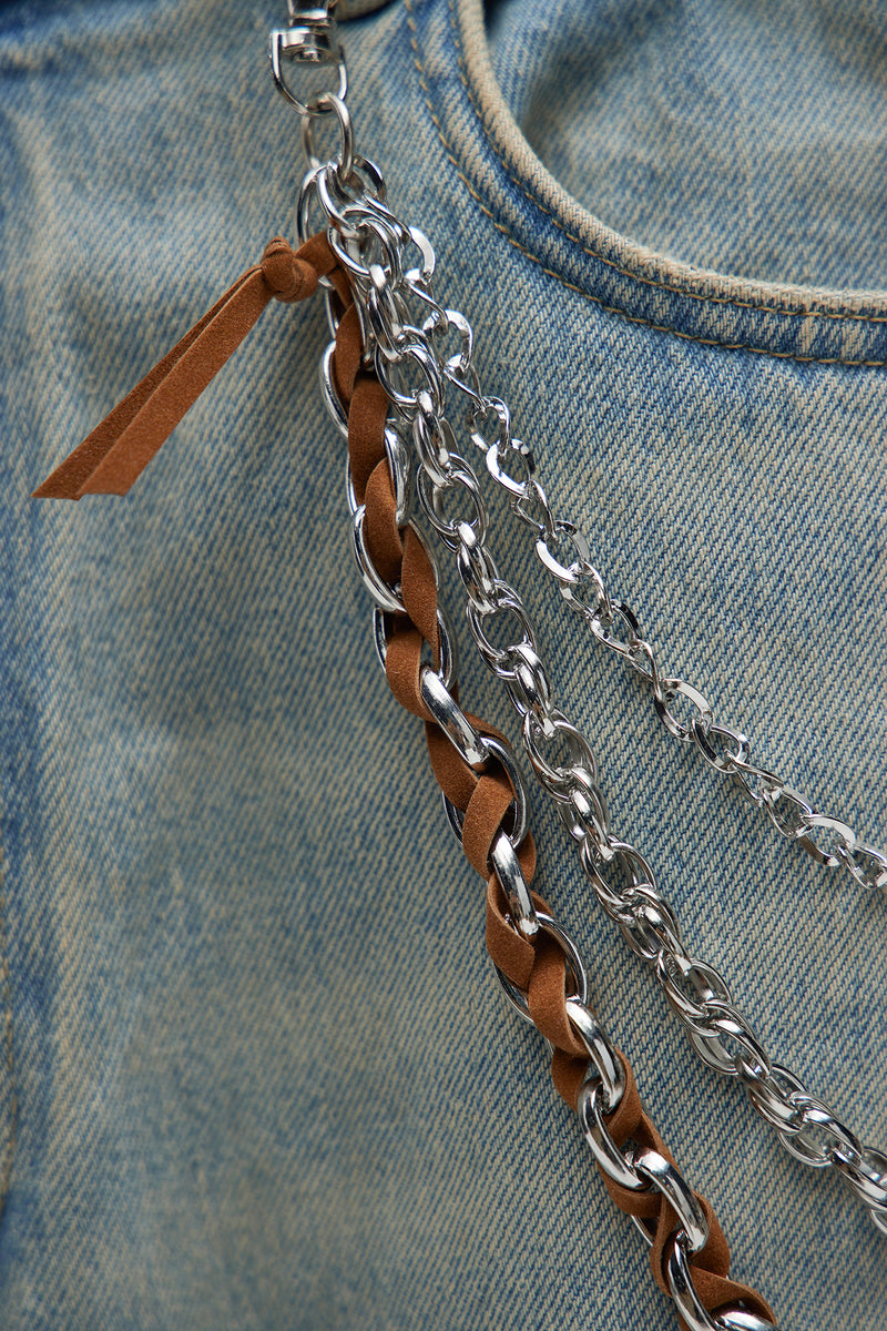 Think Later Layered Pant Chain - Silver/Brown | Fashion Nova, Mens ...