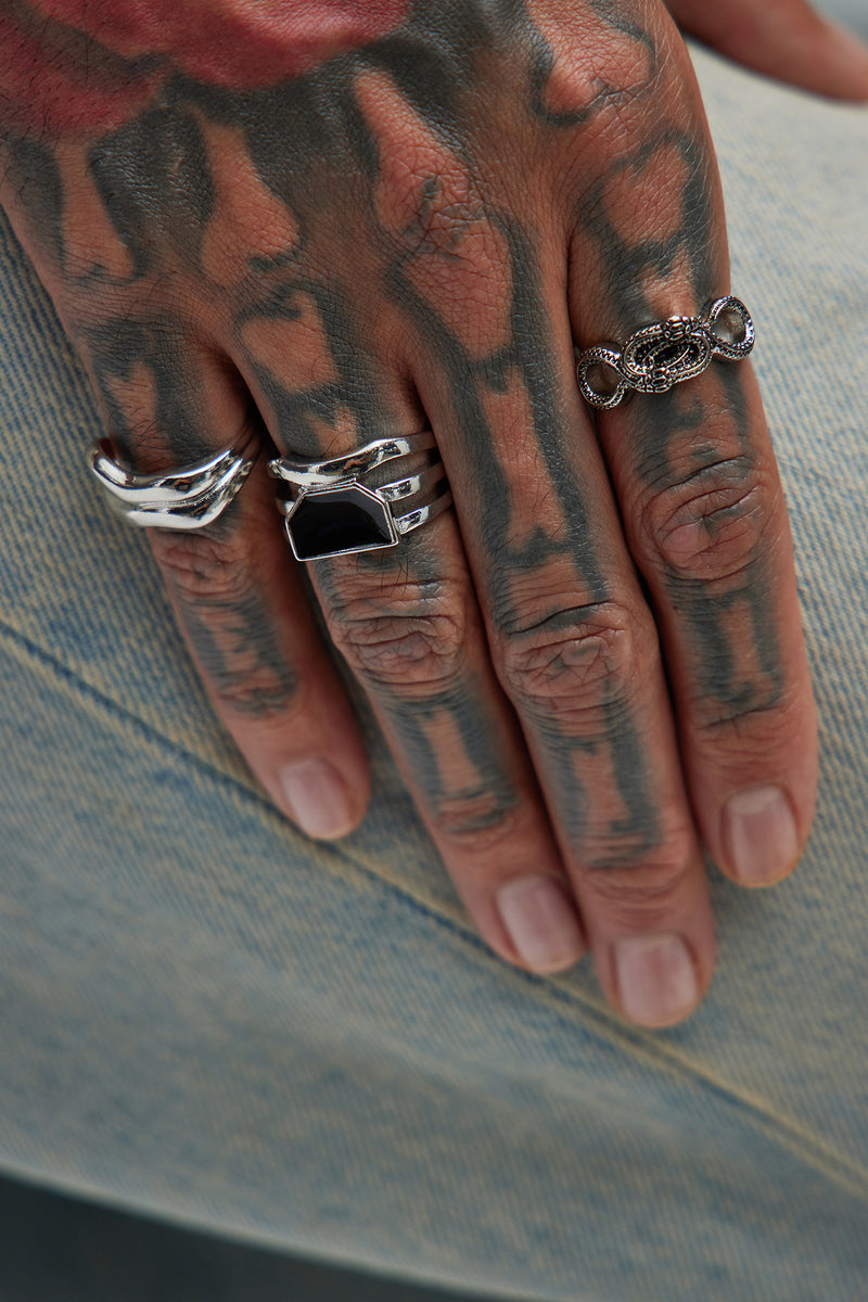 Minimal Metals Ring Set - Silver | Fashion Nova, Mens Jewelry | Fashion ...
