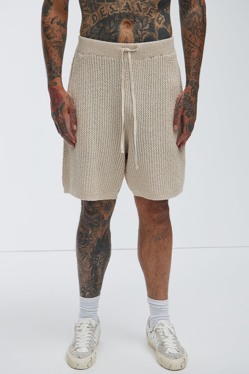 Brent Textured Shorts - Oatmeal | Fashion Nova, Mens Shorts | Fashion Nova