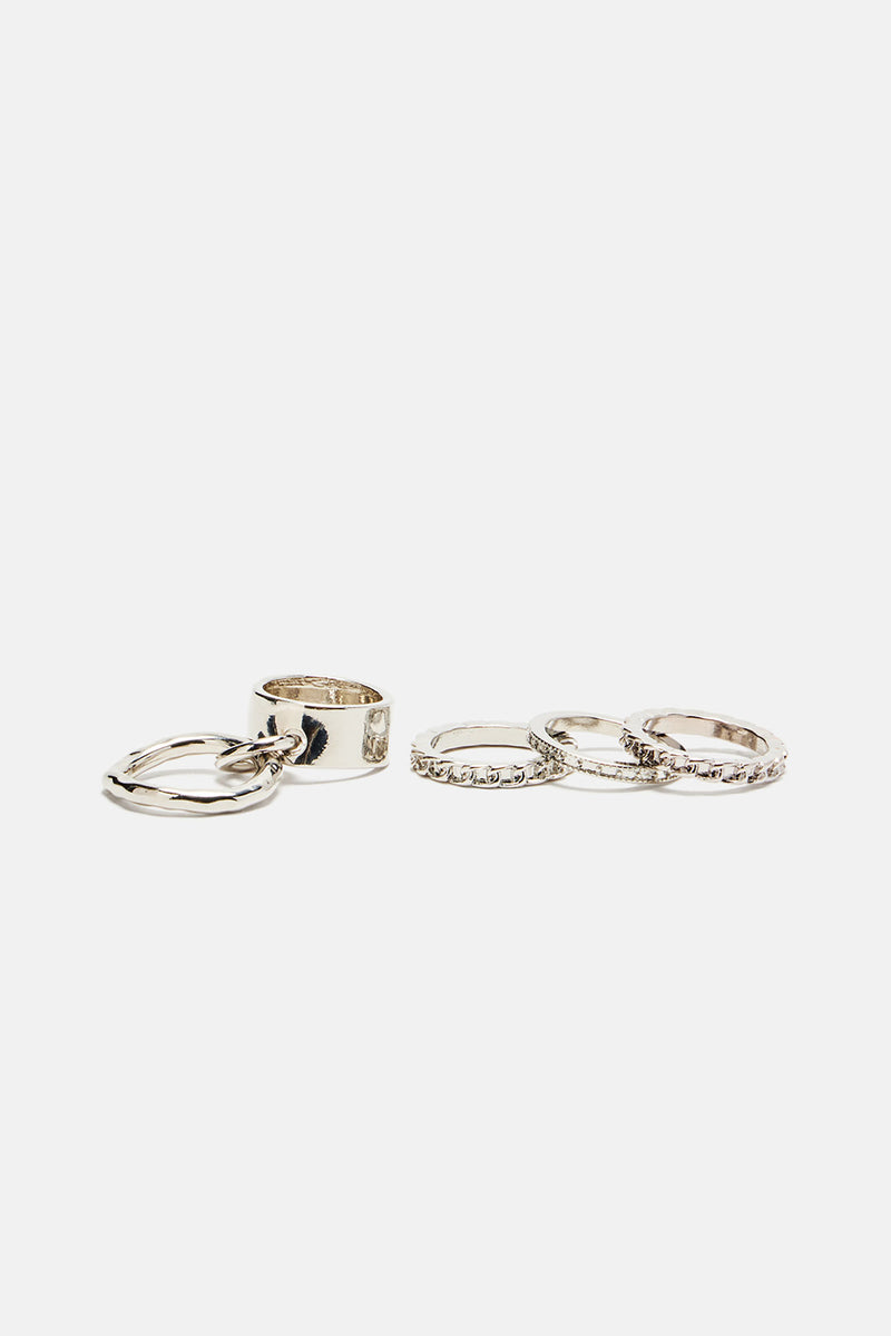 Grunge Baddie Ring Set - Silver | Fashion Nova, Jewelry | Fashion Nova