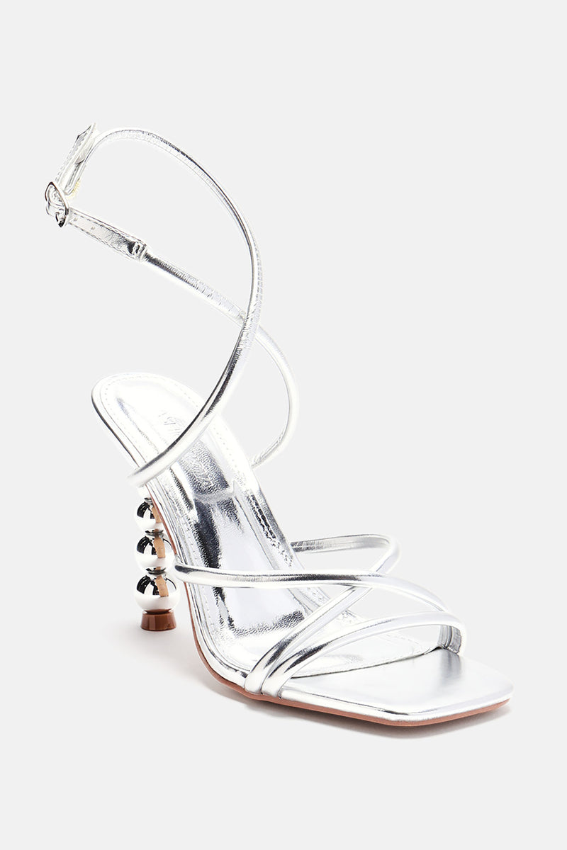 Simple Remedy Metallic Heeled Sandals - Silver | Fashion Nova, Shoes ...