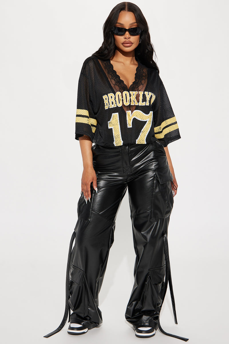 Brooklyn Babe Lace Jersey Tee - Black | Fashion Nova, Screens Tops and ...