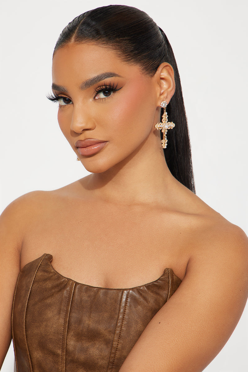 Blessed And Fabulous Earrings Gold Fashion Nova Jewelry Fashion Nova