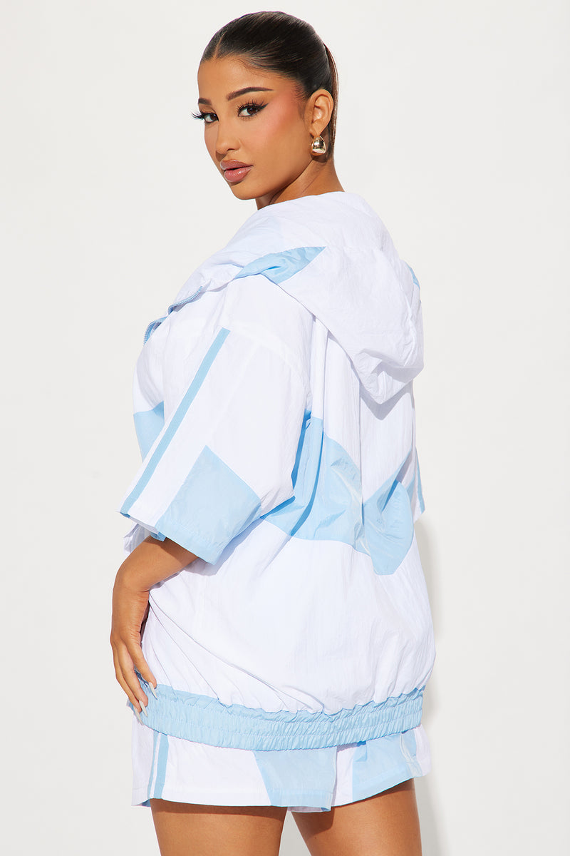 Sports Era Windbreaker Short Set - Blue/combo | Fashion Nova, Matching ...