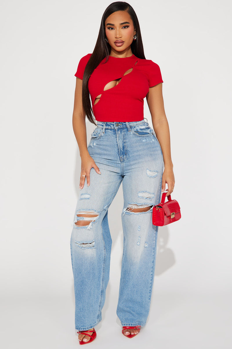 Only You Cut Out Top - Red | Fashion Nova, Knit Tops | Fashion Nova