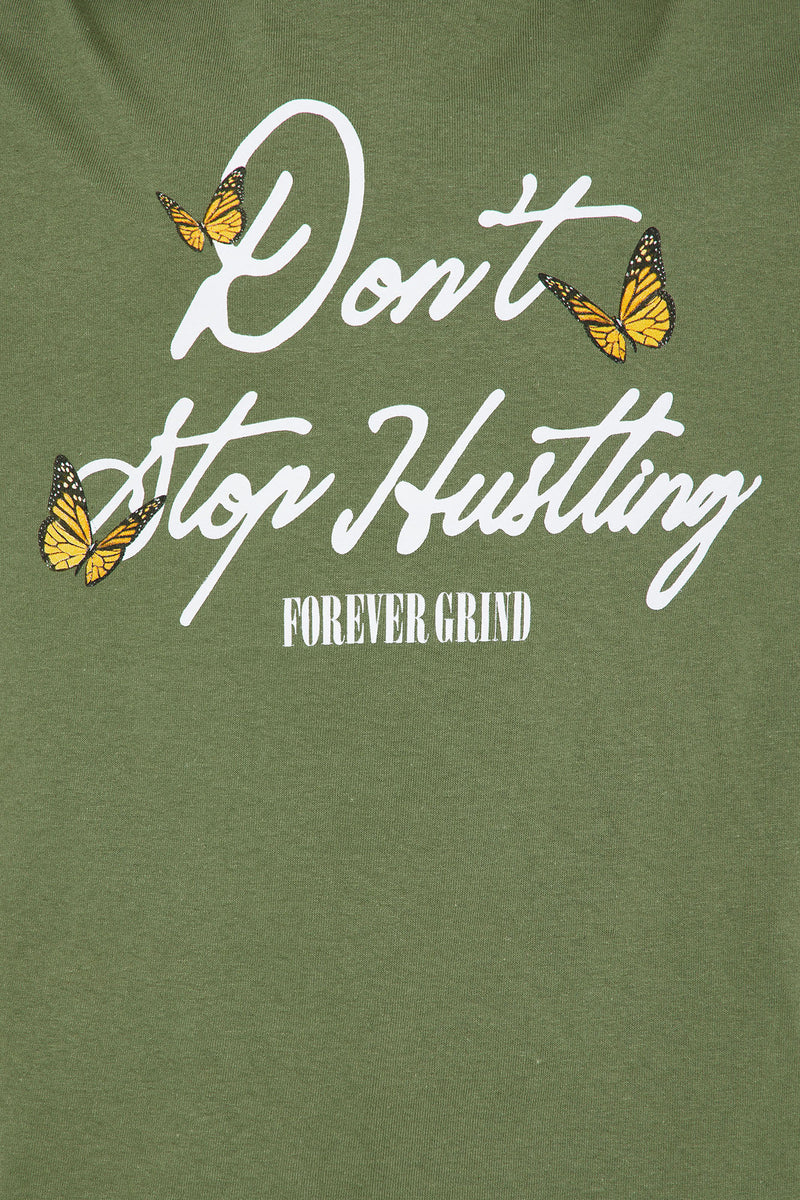 Mini Don't Stop Hustling Graphic T-Shirt - Olive | Fashion Nova, Kids ...