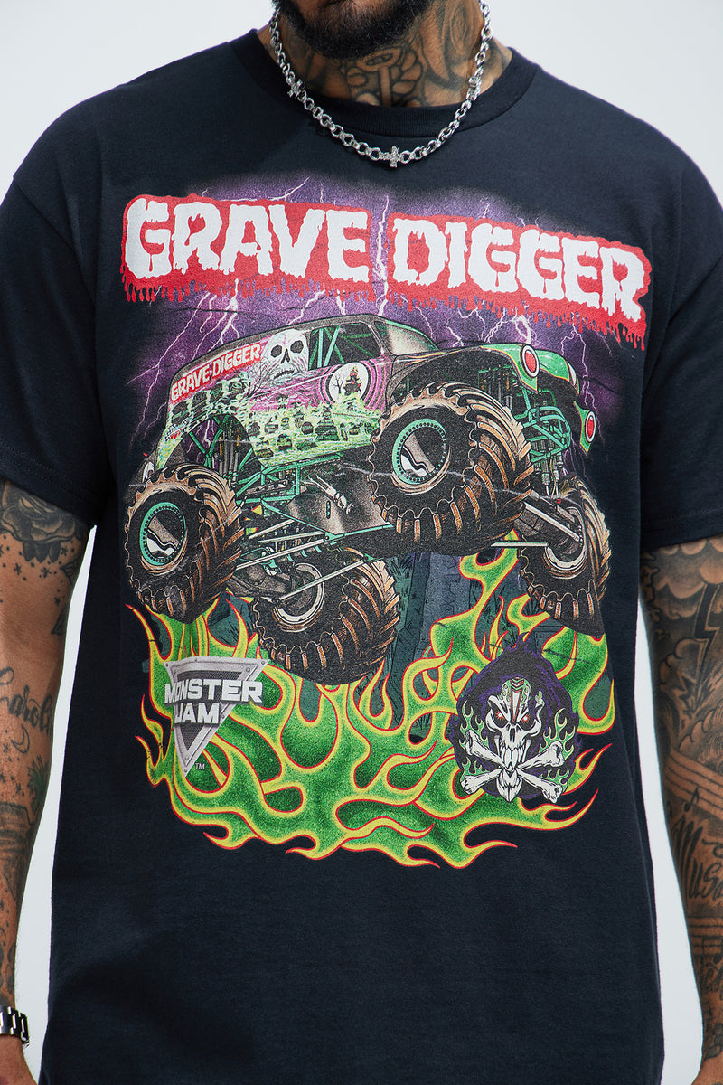 Monster Jam Grave Digger Short Sleeve Tee - Black | Fashion Nova, Mens ...