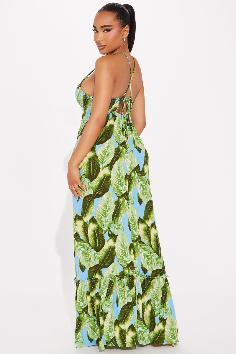 Going On Holiday Maxi Dress - Green/combo | Fashion Nova, Dresses ...