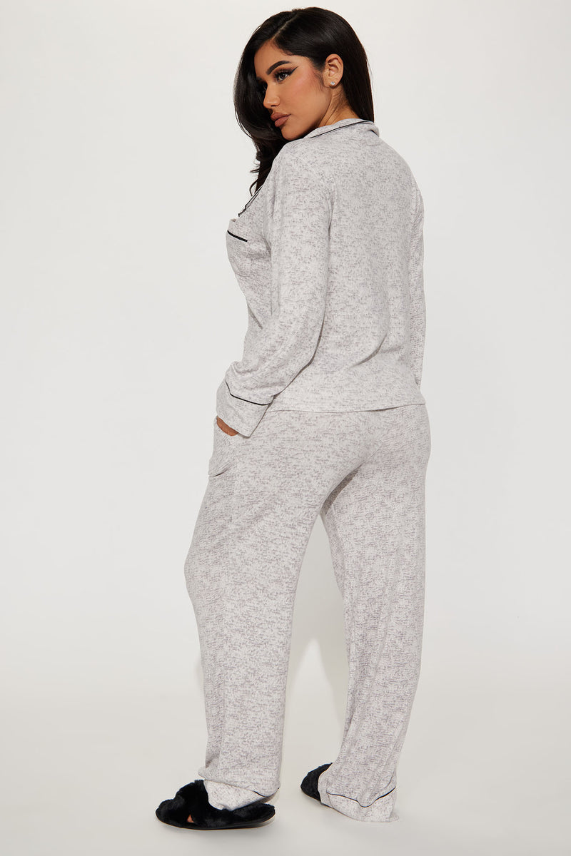 Sweet Dreams Babe 2 Piece PJ Set - Heather Grey | Fashion Nova, Lingerie & Sleepwear | Fashion Nova