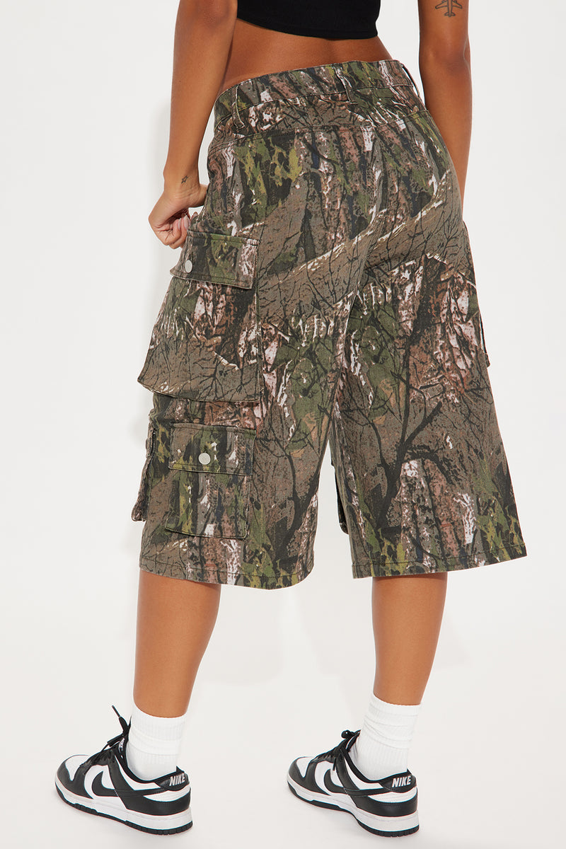 Scoping It Out Camo Stretch Denim Jorts - Camouflage | Fashion Nova ...