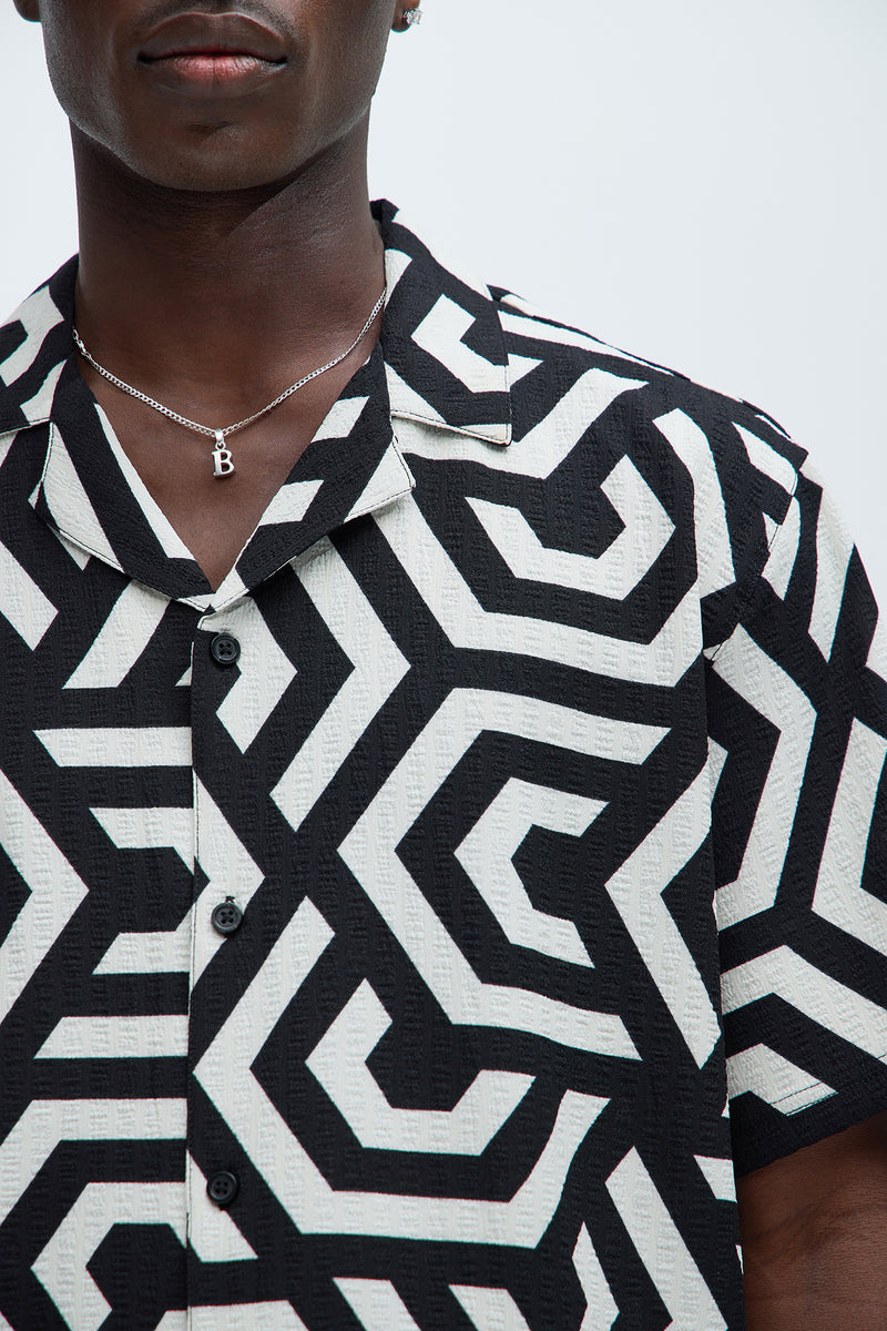 Overlapping Shirt - Off White/combo | Fashion Nova, Mens Shirts ...