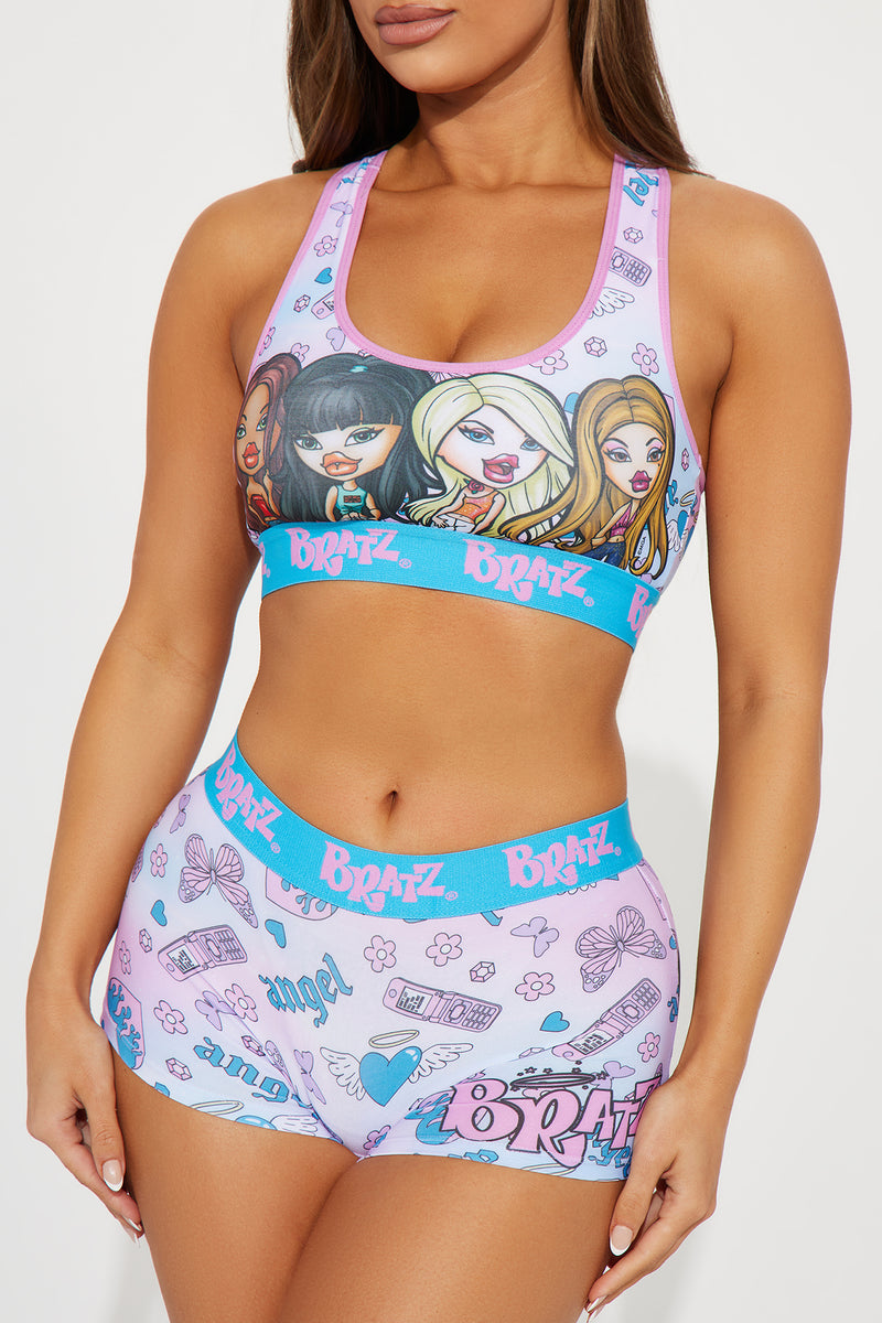 Bratz Squad PJ Boyshort Set - Pink/combo | Fashion Nova, Lingerie & Sleepwear | Fashion Nova