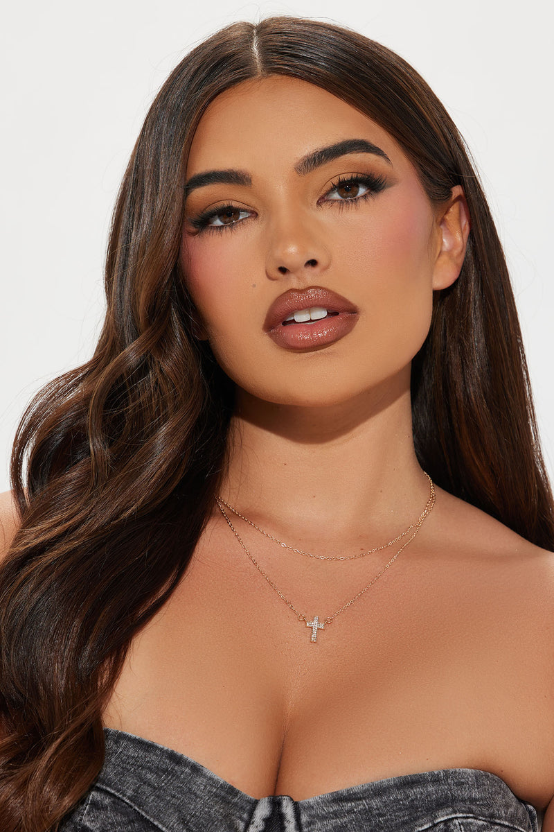 Blessed And Grateful Layered Necklace Gold Fashion Nova Jewelry Fashion Nova