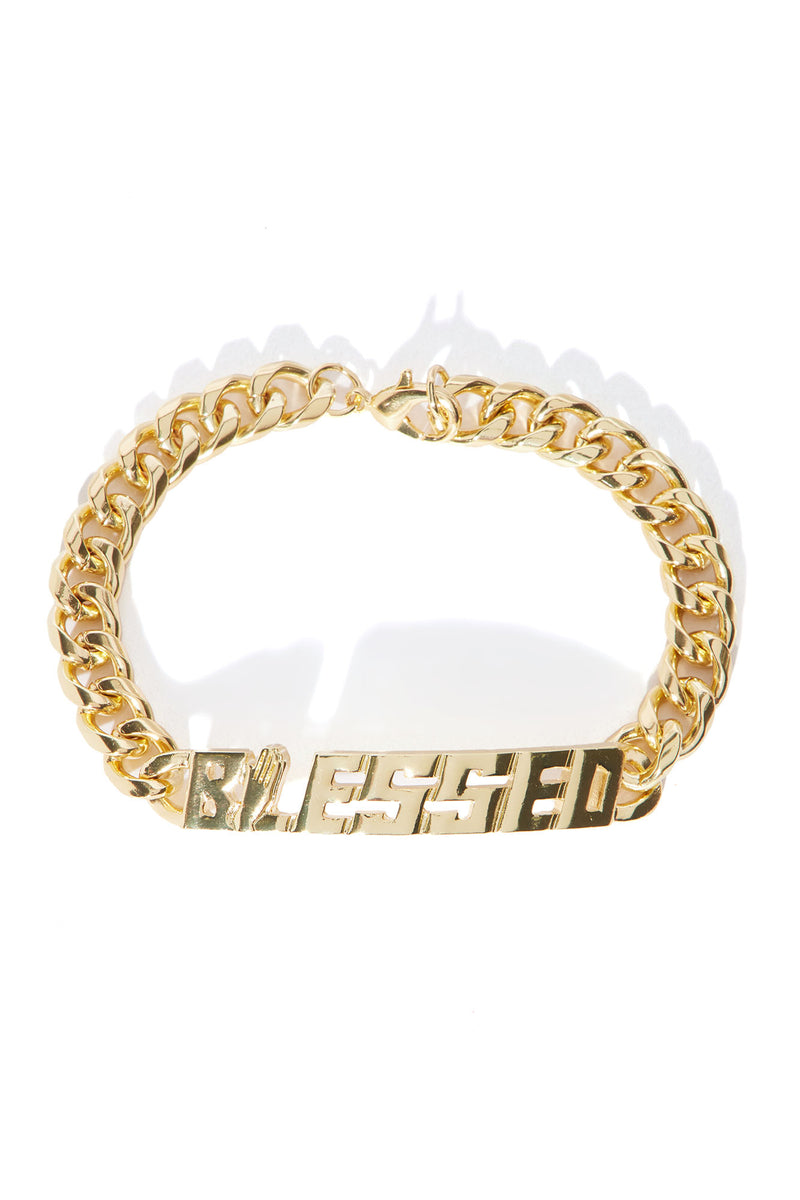 Blessed Chain Bracelet - Gold | Fashion Nova, Mens Jewelry | Fashion Nova
