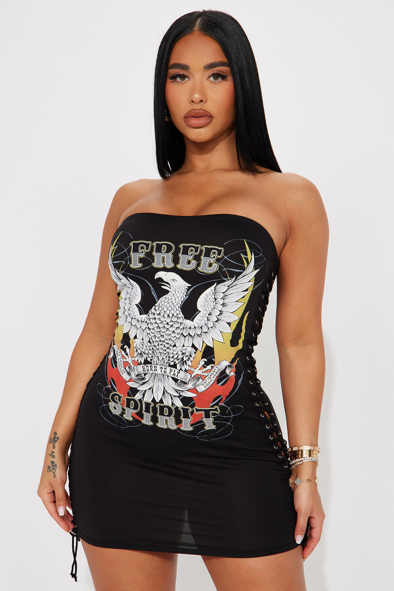 Free Spirit Mini Dress - Black | Fashion Nova, Dresses | Fashion Nova