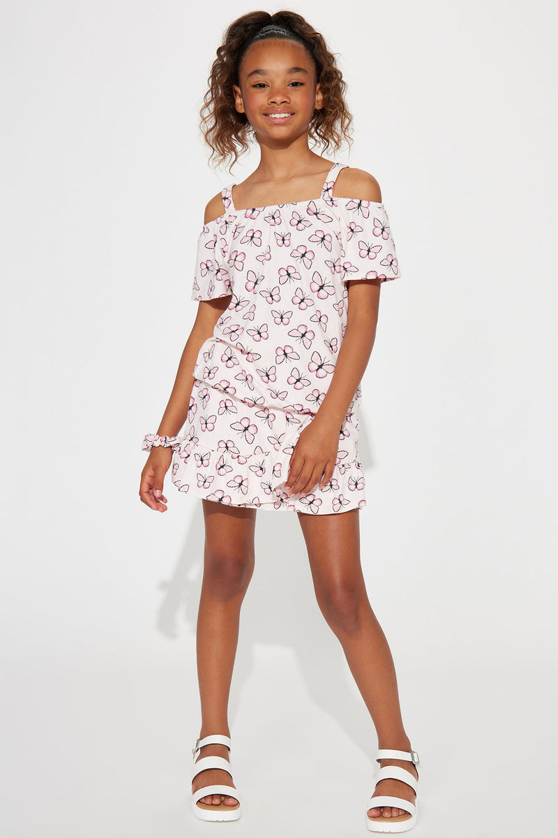 Mini Yummy Knit Skort Set With Scrunchie - Pink | Fashion Nova, Kids ...