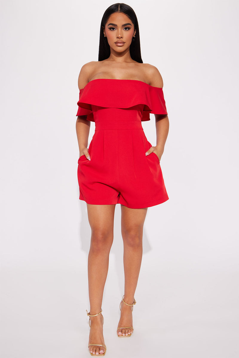 Lainey Romper - Red | Fashion Nova, Rompers | Fashion Nova
