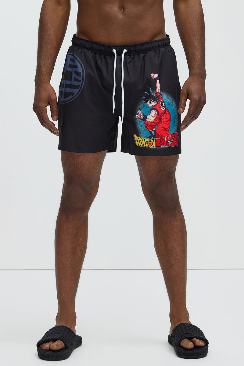 Dragon Ball Z Goku Pose Swim Trunks - Black | Fashion Nova, Mens Swim ...