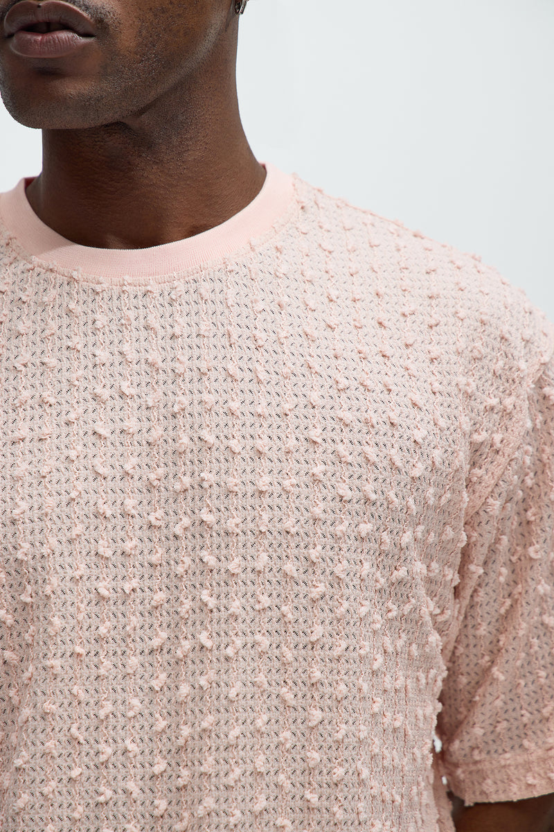 Pop Textured Crew Neck Tee - Pink | Fashion Nova, Mens Tees & Tanks ...