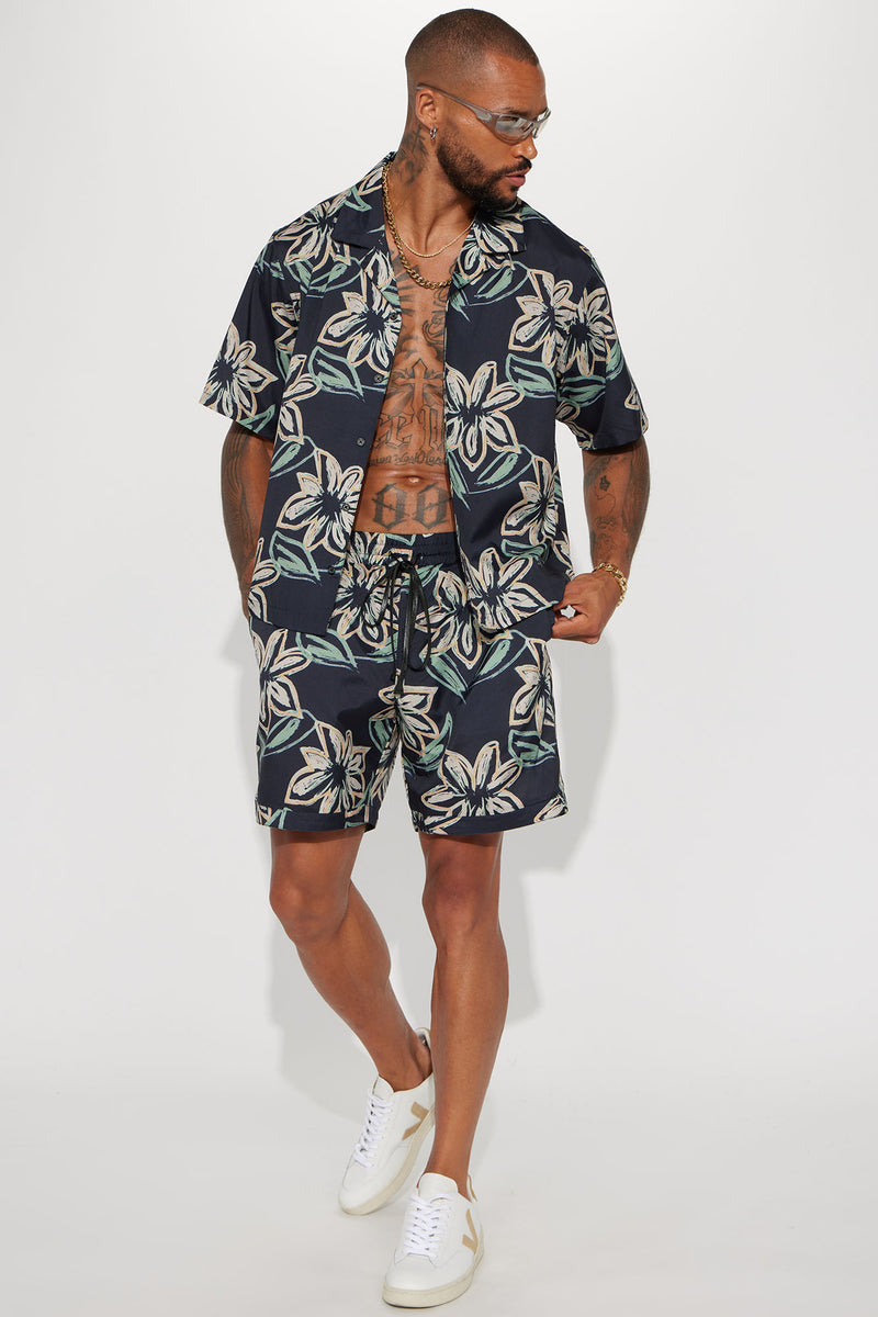 Petal Pusher Cuban Shirt - Black/combo | Fashion Nova, Mens Shirts ...