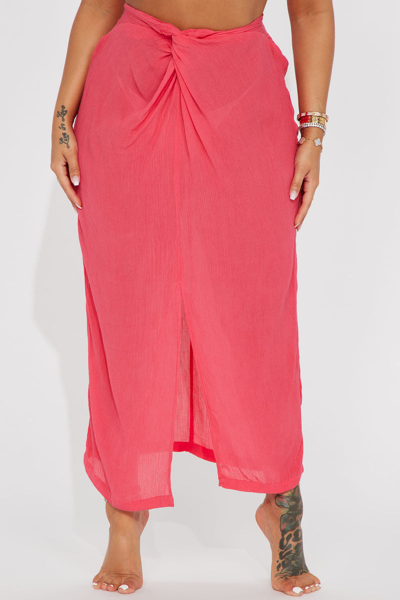 Breezy Nights Linen Swim Cover Up Skirt - Hot Pink | Fashion Nova ...