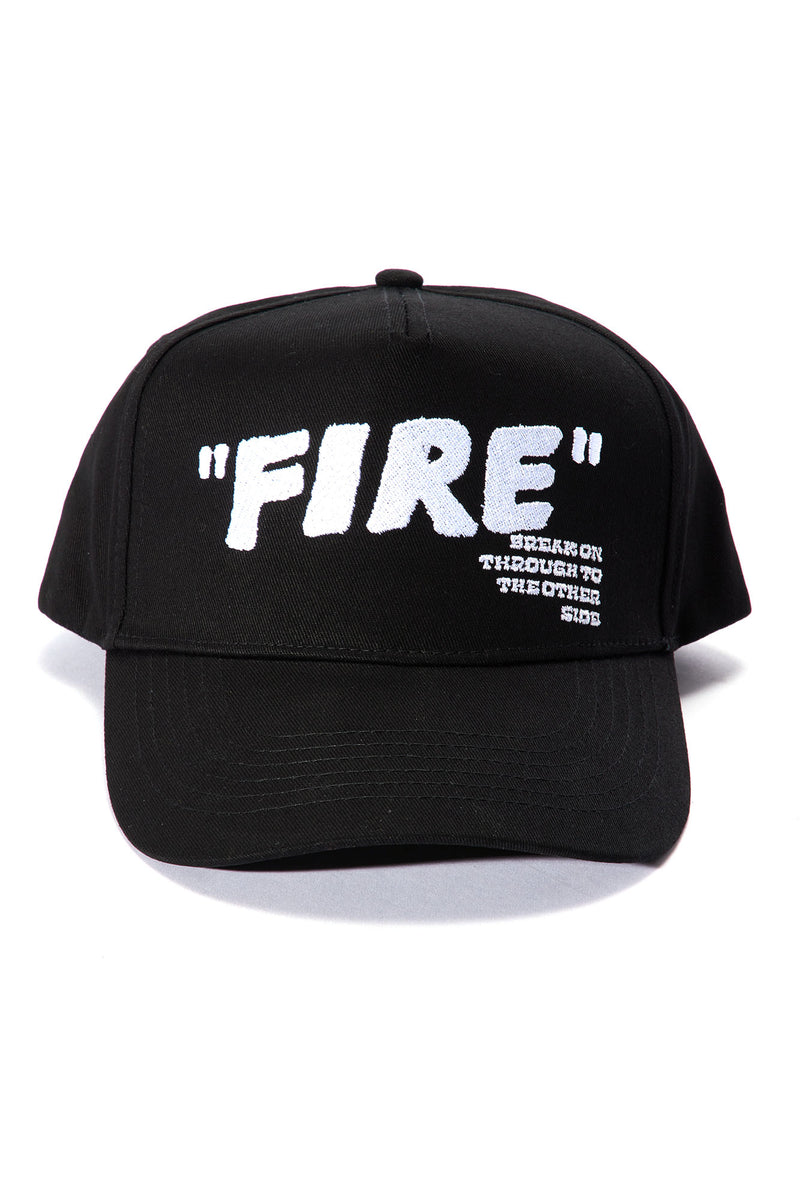 That's Fire Snapback Hat - Black | Fashion Nova, Mens Accessories ...
