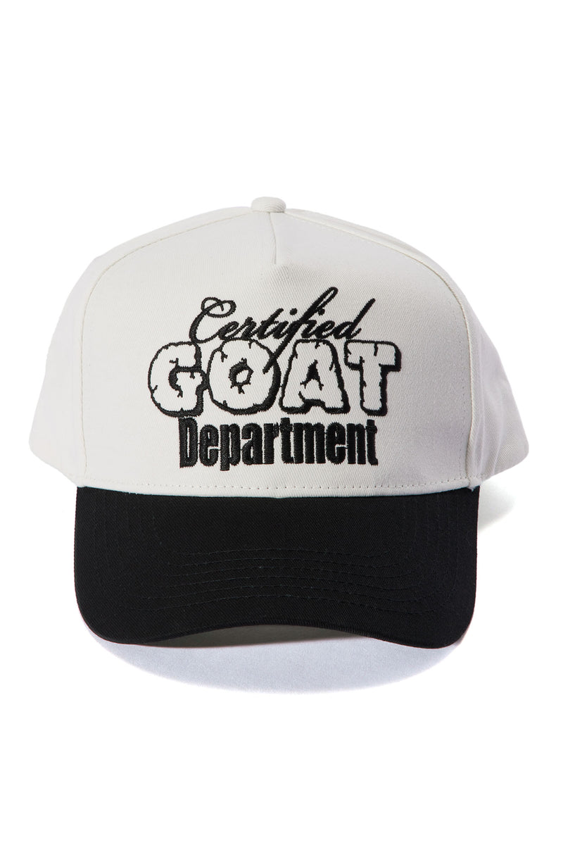 Certified Goat Snapback Hat - Black/White | Fashion Nova, Mens ...
